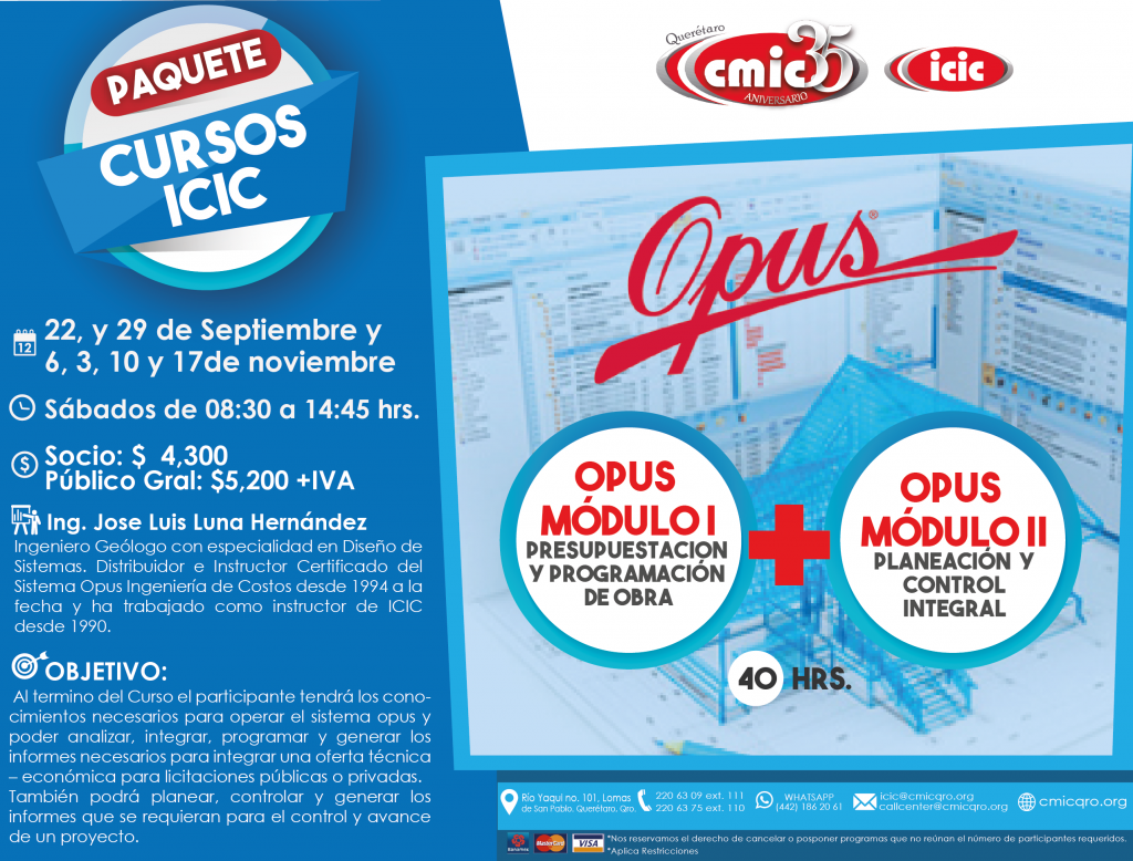 PAQUETE OPUS MOD I Y II – Cámara Mexicana de la Industria de la ...